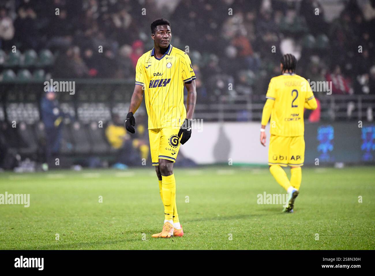 22 Kouadio Guy Ange AHOUSSOU (pau) during the Ligue 2 BKT match between Red Star and Pau on ...