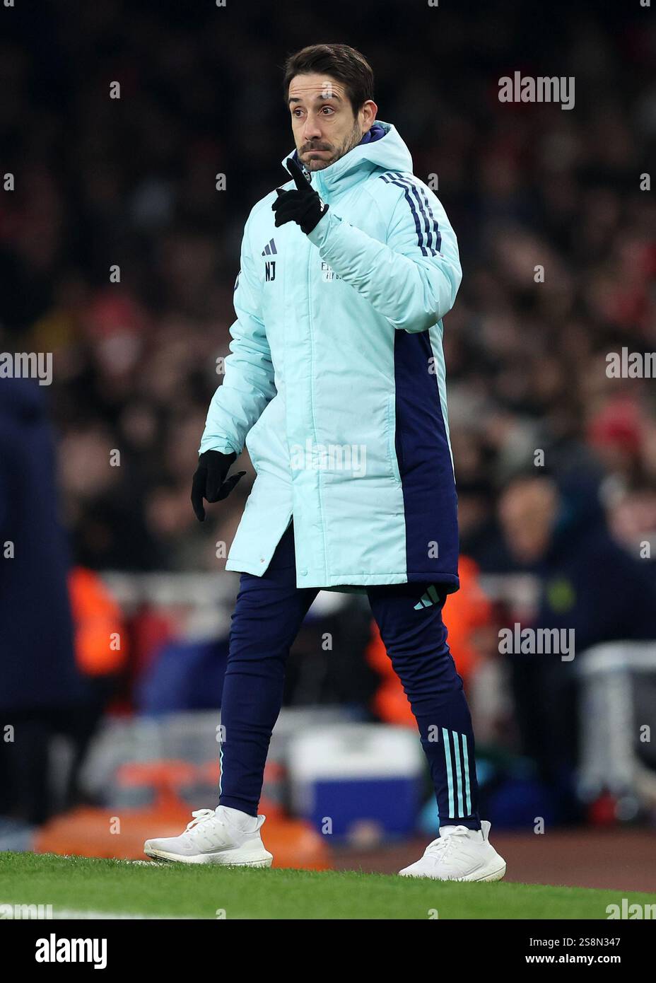 London, UK. 22nd Jan, 2025. Nicolas Jover set piece coach of Arsenal ...