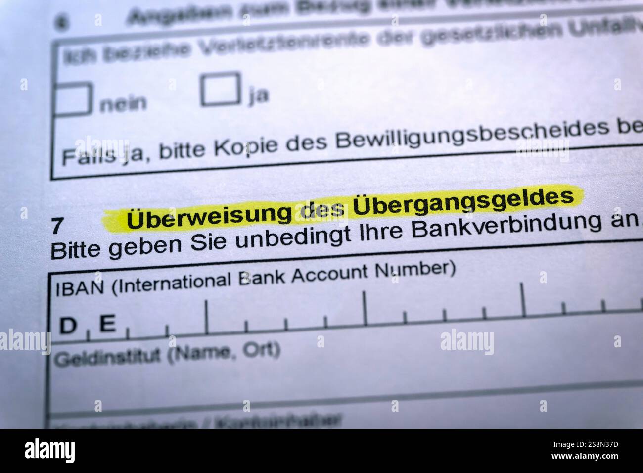 23.01.2025, Mindelheim, Bayern, Formular Deutsches Rentenamt, 23.01. ...