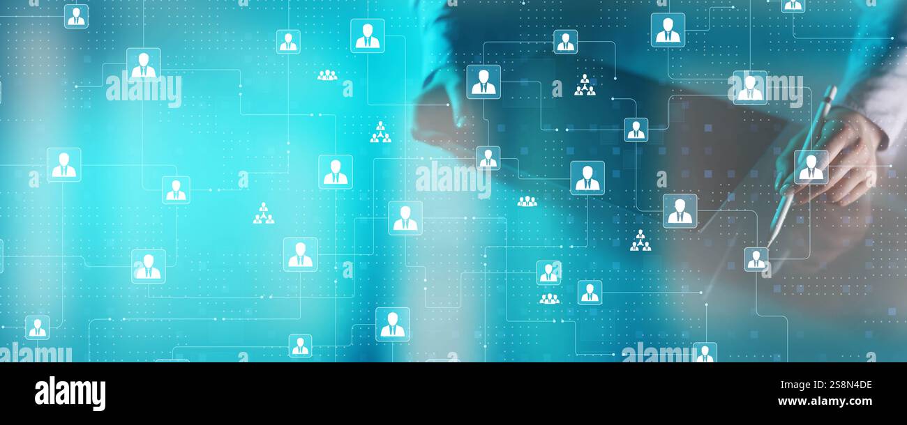 Digital Networking and Team Collaboration in Virtual Systems Stock ...