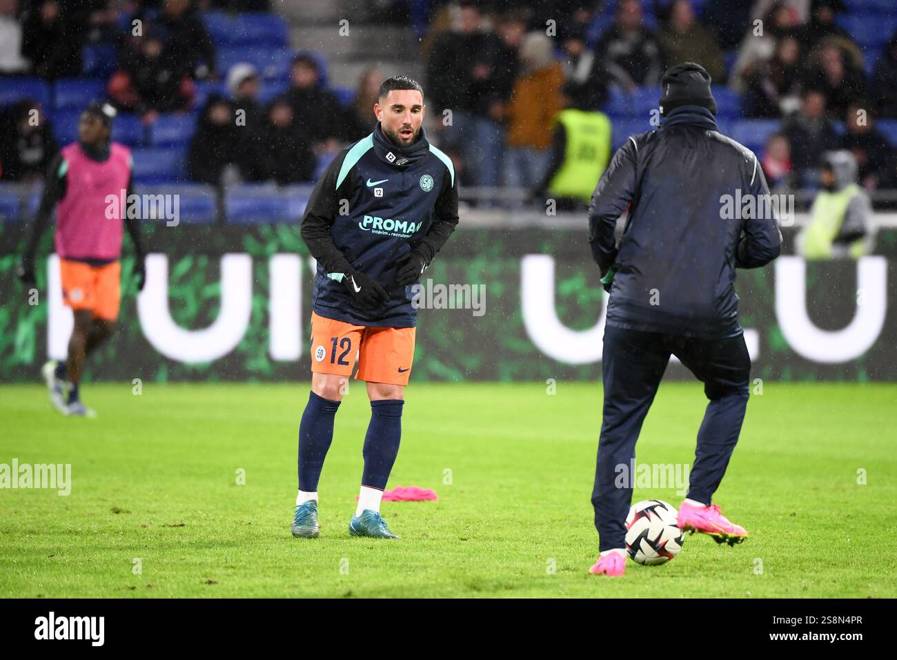 12 Jordan FERRI (mhsc) during the Ligue 1 McDonald's match between Lyon ...