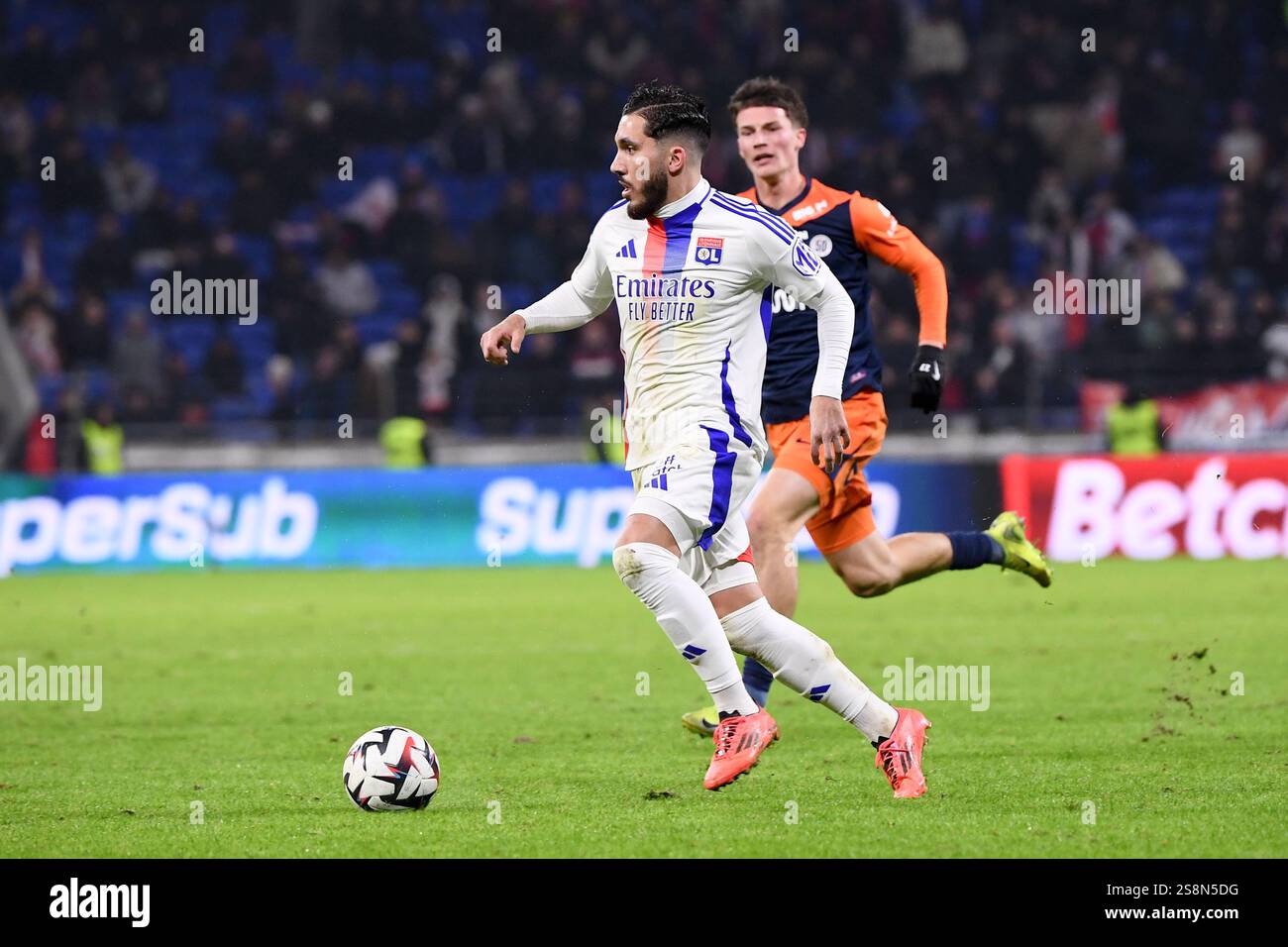 18 Rayan CHERKI (ol) during the Ligue 1 McDonald's match between Lyon and Montpellier at ...