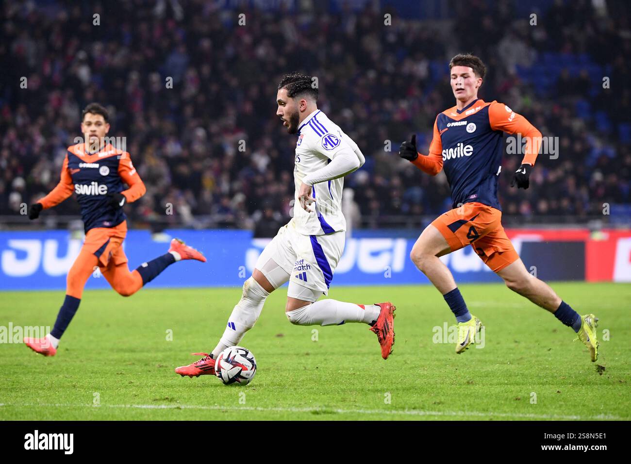 18 Rayan CHERKI (ol) during the Ligue 1 McDonald's match between Lyon and Montpellier at ...