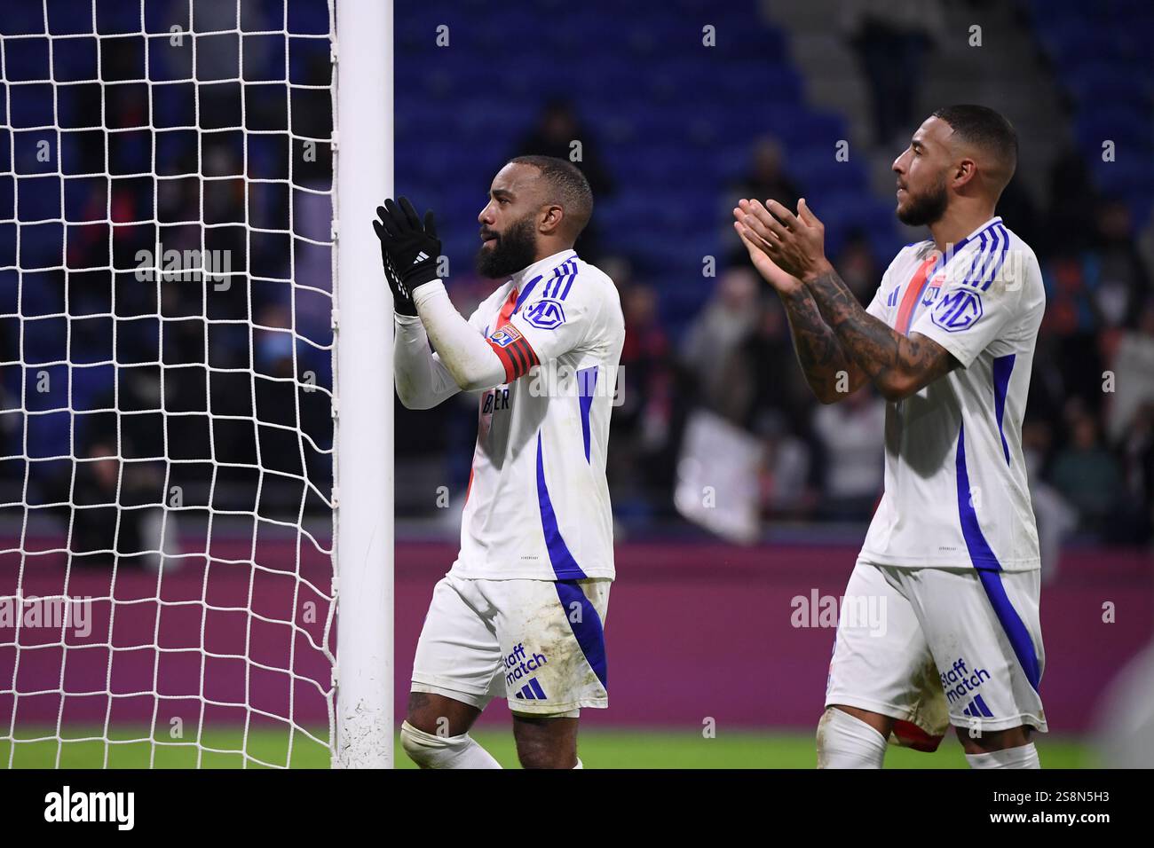 10 Alexandre LACAZETTE (ol) - 08 Corentin TOLISSO (ol) during the Ligue ...