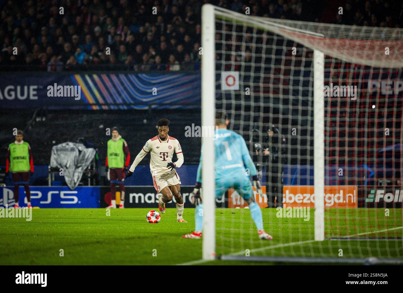 Rotterdam, Netherlands. 22nd Jan 2025. Kingsley Coman (FCB) Feyenoord ...