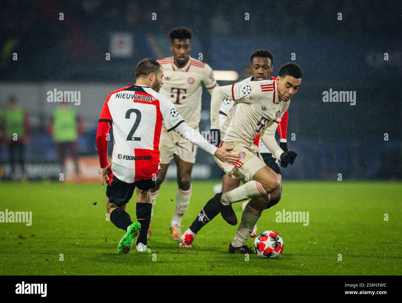 Rotterdam, Netherlands. 22nd Jan 2025. Jamal Musiala (FCB) Bart ...