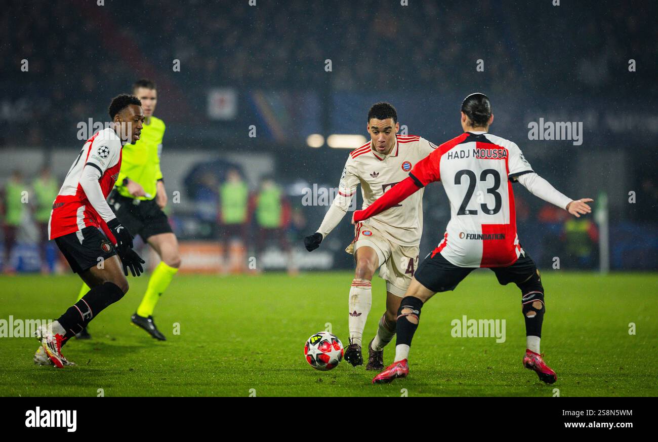 Rotterdam, Netherlands. 22nd Jan 2025. Jamal Musiala (FCB) Anis Hadj ...