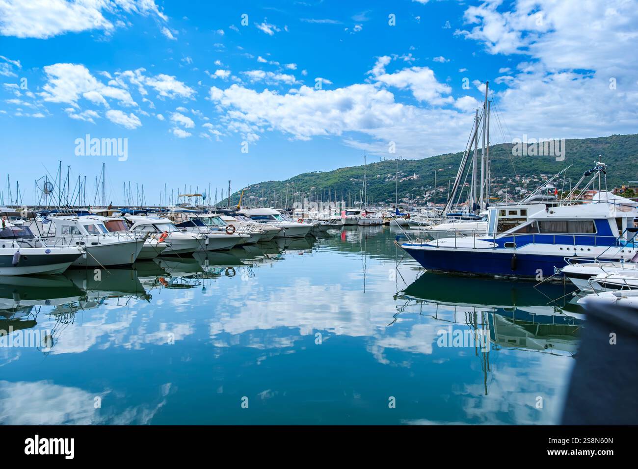 Harbour structures of Marina di Andora, Province of Savona, Liguria ...