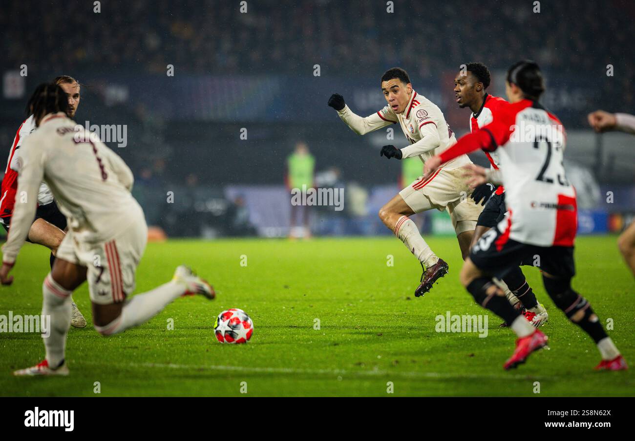 Rotterdam, Netherlands. 22nd Jan 2025. Jamal Musiala (FCB) Feyenoord ...
