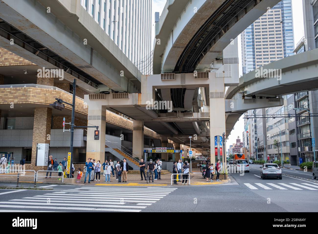 Overhead Railway Tracks in Ikebukuro Tokyo Japan Stock Photo - Alamy