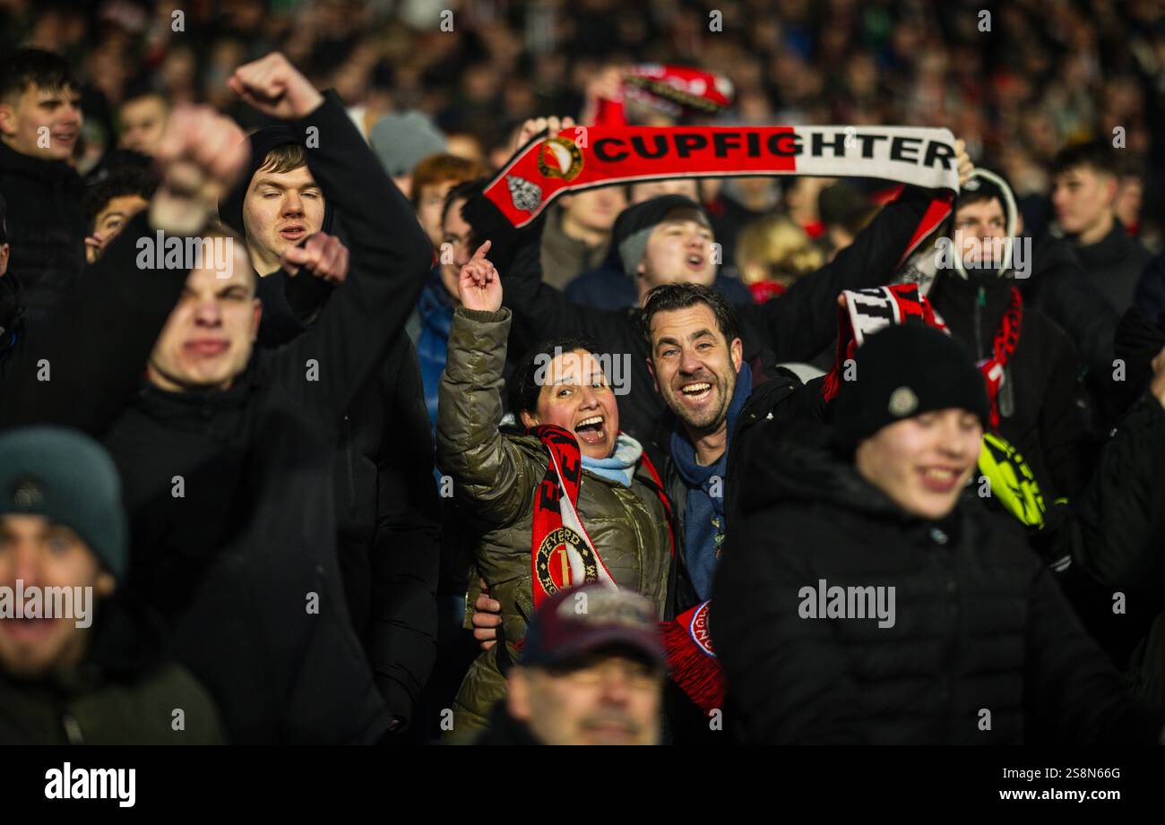 Rotterdam, Netherlands. 22nd Jan 2025. Rotterdam Fans Feyenoord ...