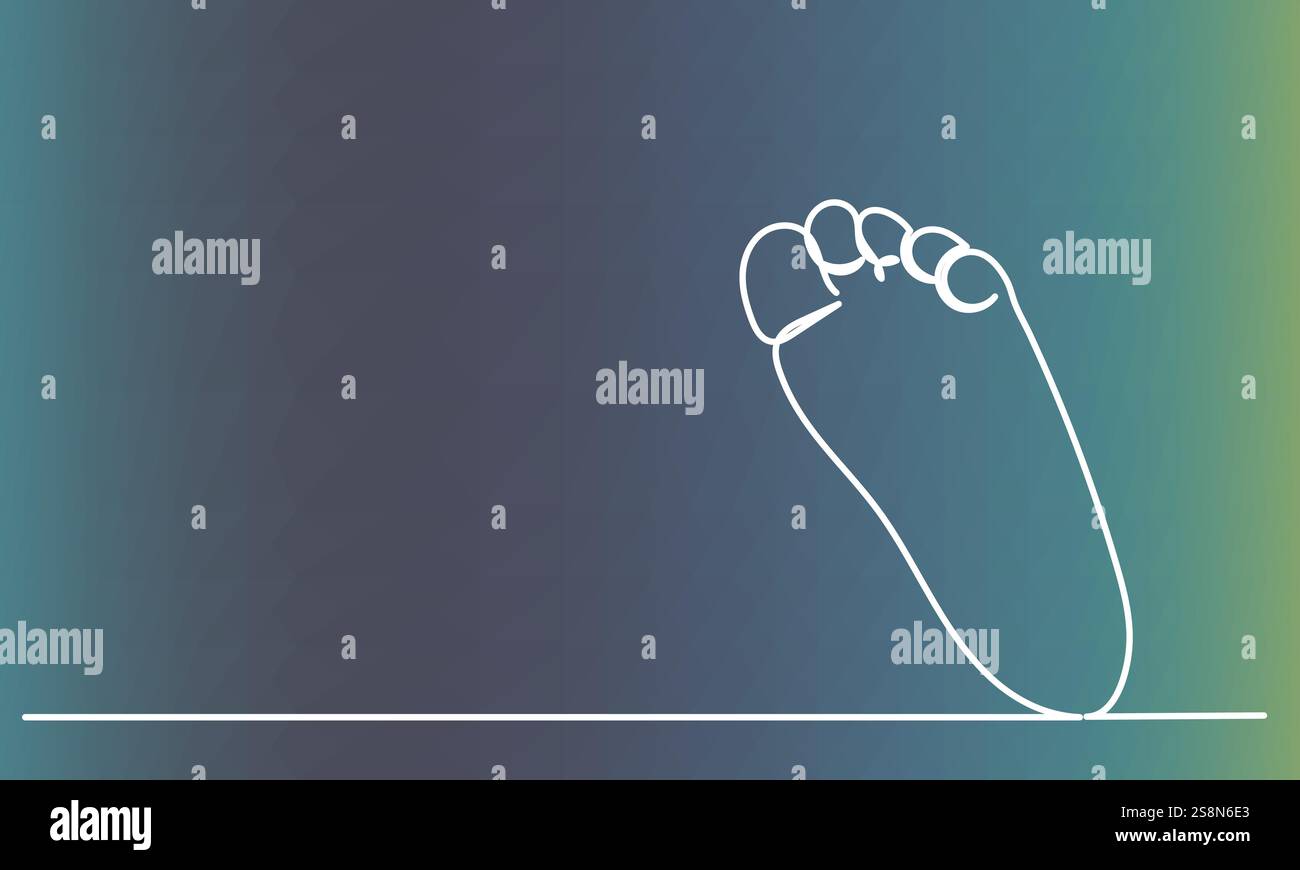 foot sketch continuous line drawing, vector Stock Vector Image & Art ...