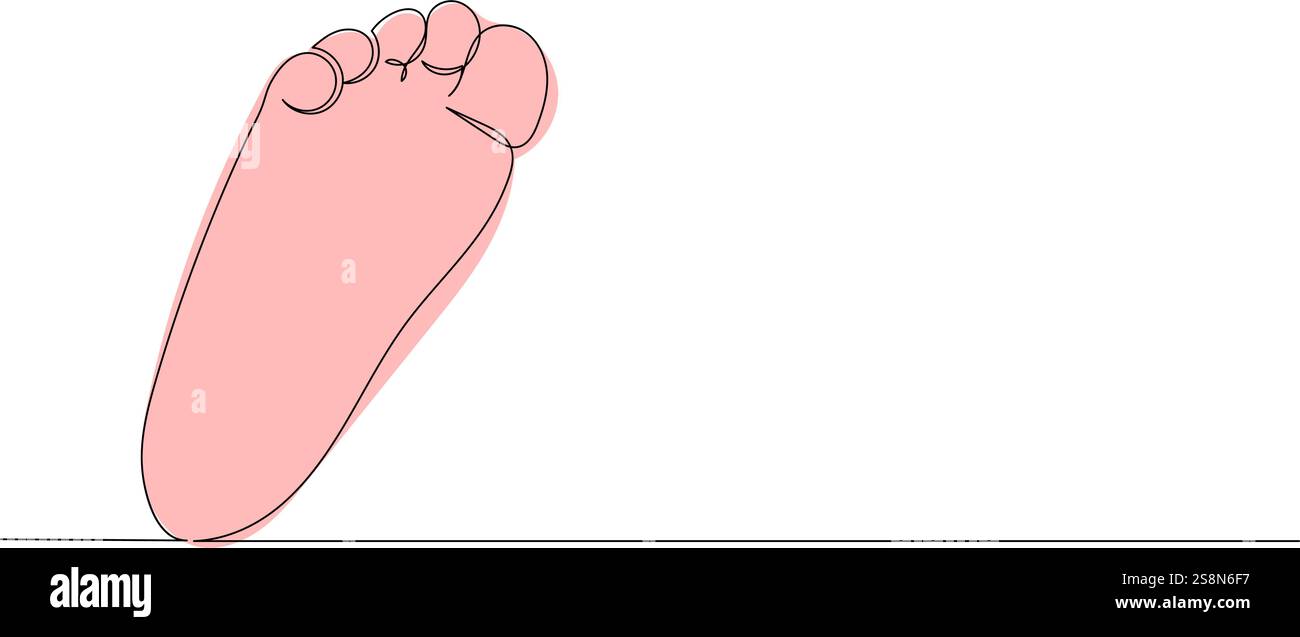 foot sketch continuous line drawing, vector Stock Vector Image & Art ...