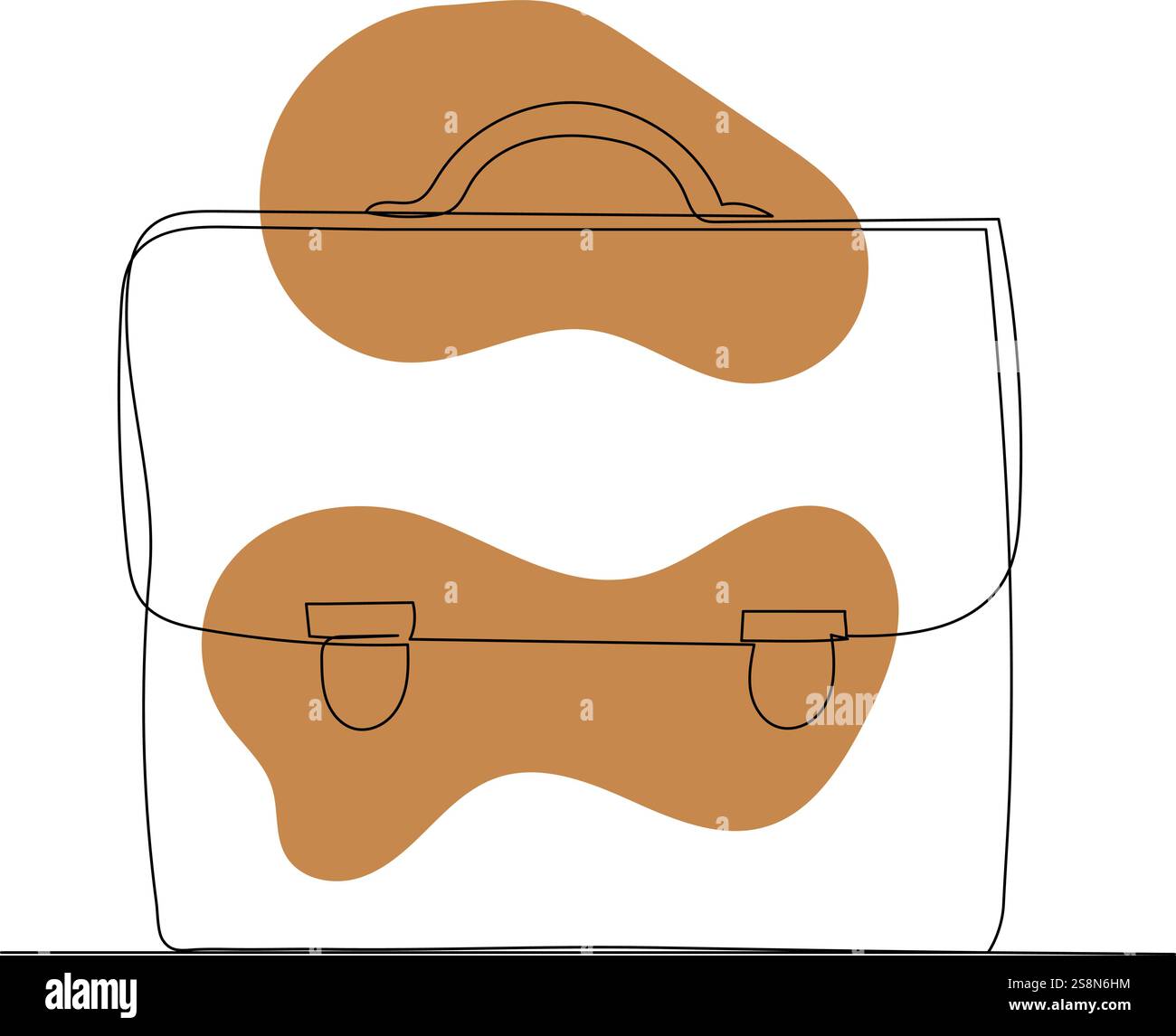 men's briefcase sketch continuous line drawing, vector Stock Vector ...