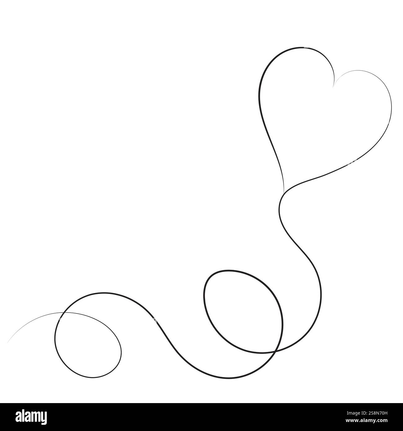 doodle heart sketch ,contour line isolated Stock Vector Image & Art - Alamy