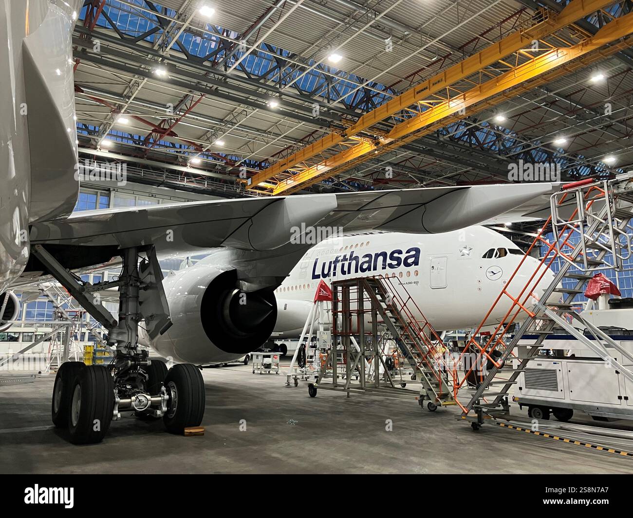 Hallbergmoos, Germany. 22nd Jan, 2025. Lufthansa's latest Airbus A 350/ ...