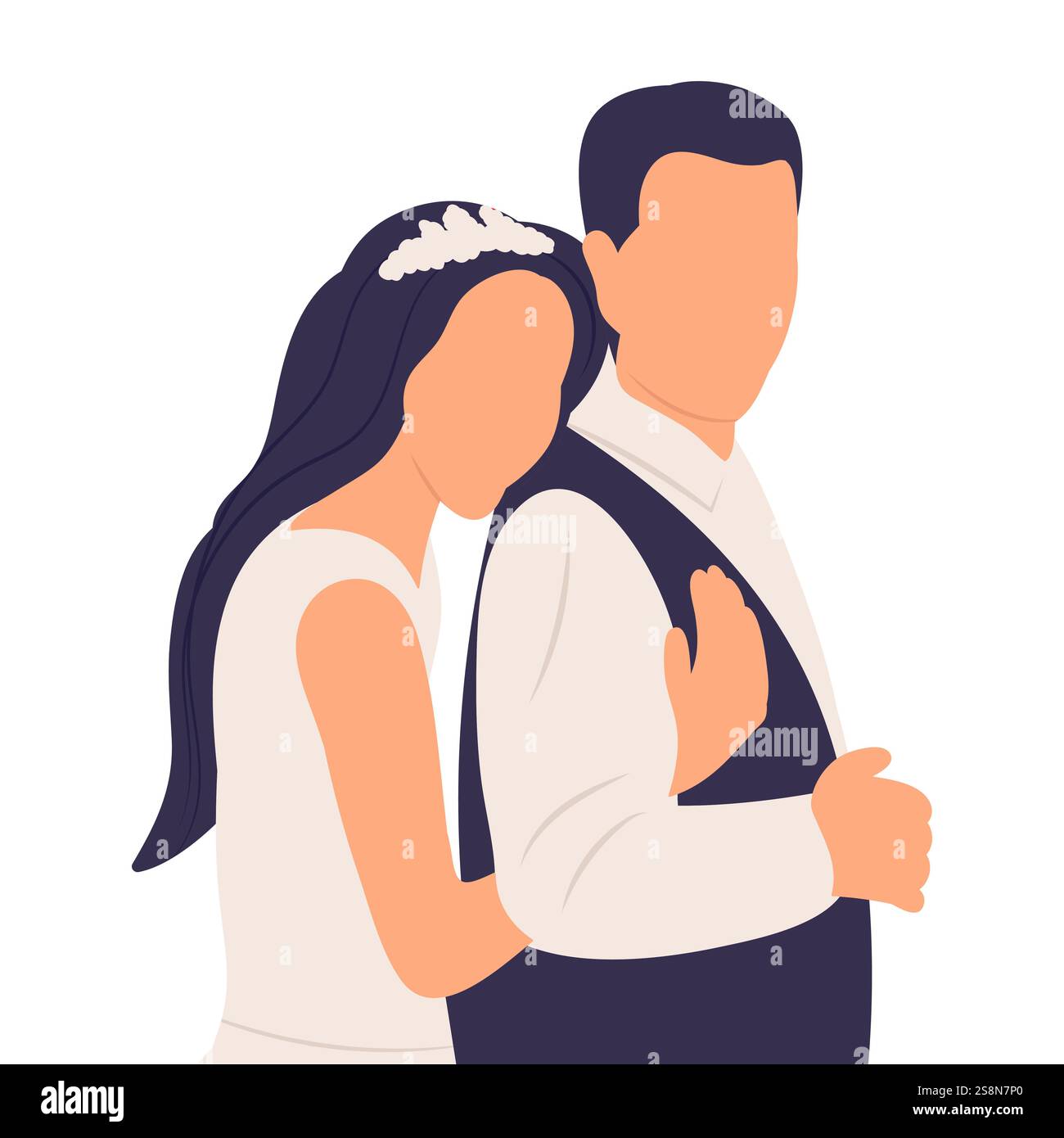 Portrait bridal couple Stock Vector Images - Alamy