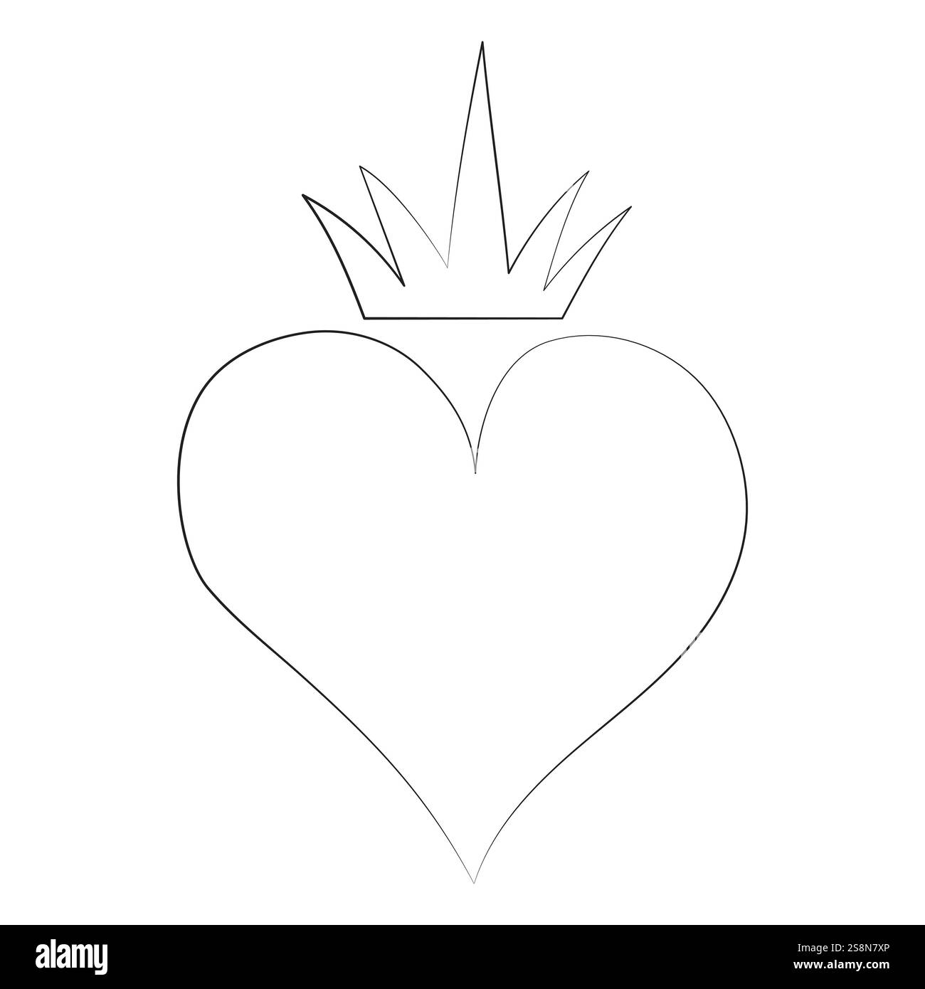 doodle heart sketch ,contour line isolated Stock Vector Image & Art - Alamy