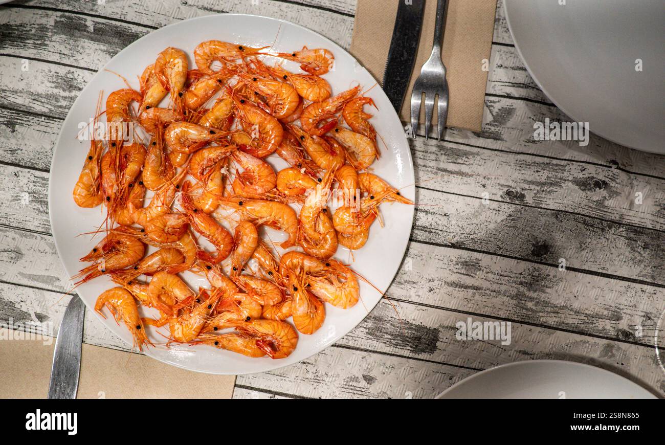 Spanish Camaron Shrimp, Spanish Gastronomy, Spain, Europe Stock Photo ...