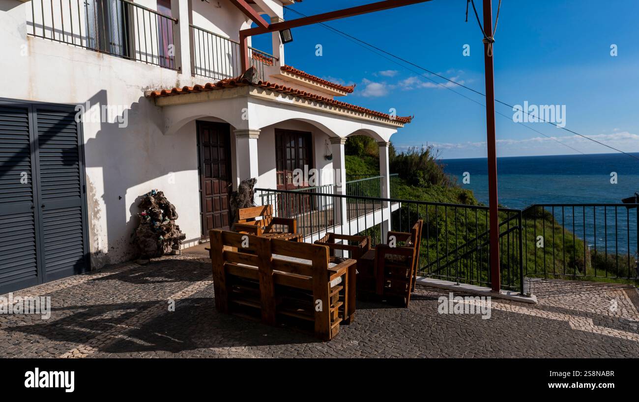 A coastal Mediterranean house with a scenic terrace overlooking the ...