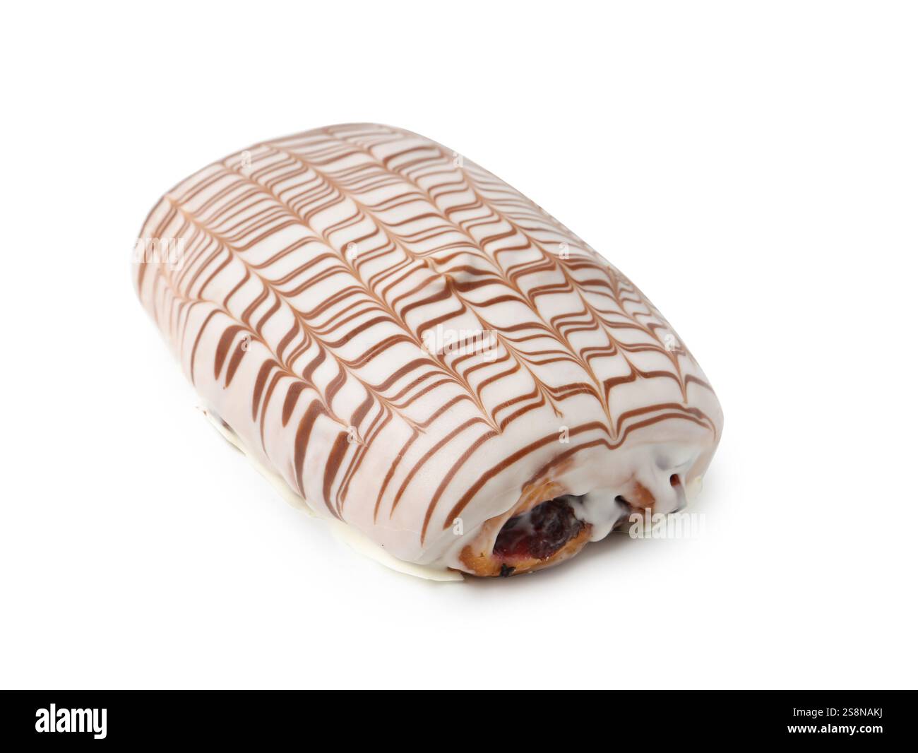 Delicious sweet iced pastry isolated on white Stock Photo - Alamy