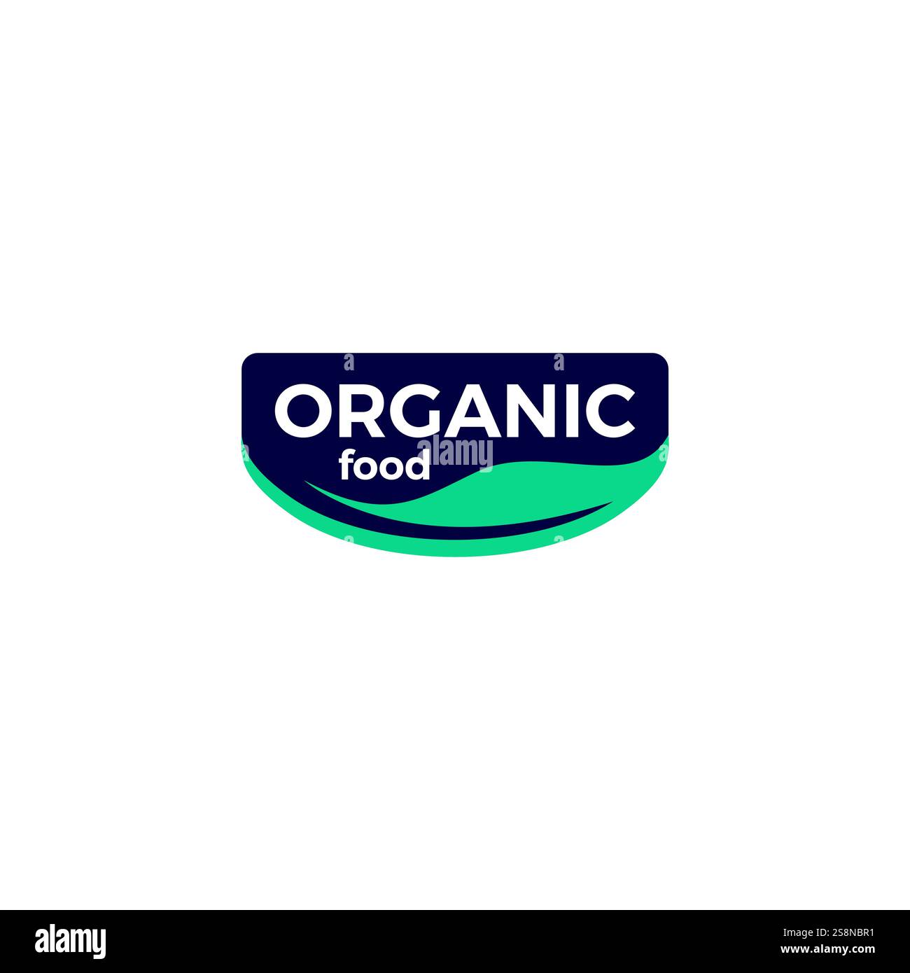 Organic Foods Label Logo Design. Organic Leaf Vector Stock Vector Image ...