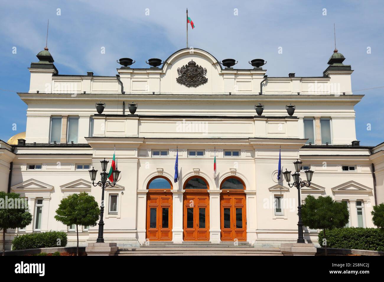Parliament of Bulgaria in Sofia. Neo-Renaissance architecture style ...
