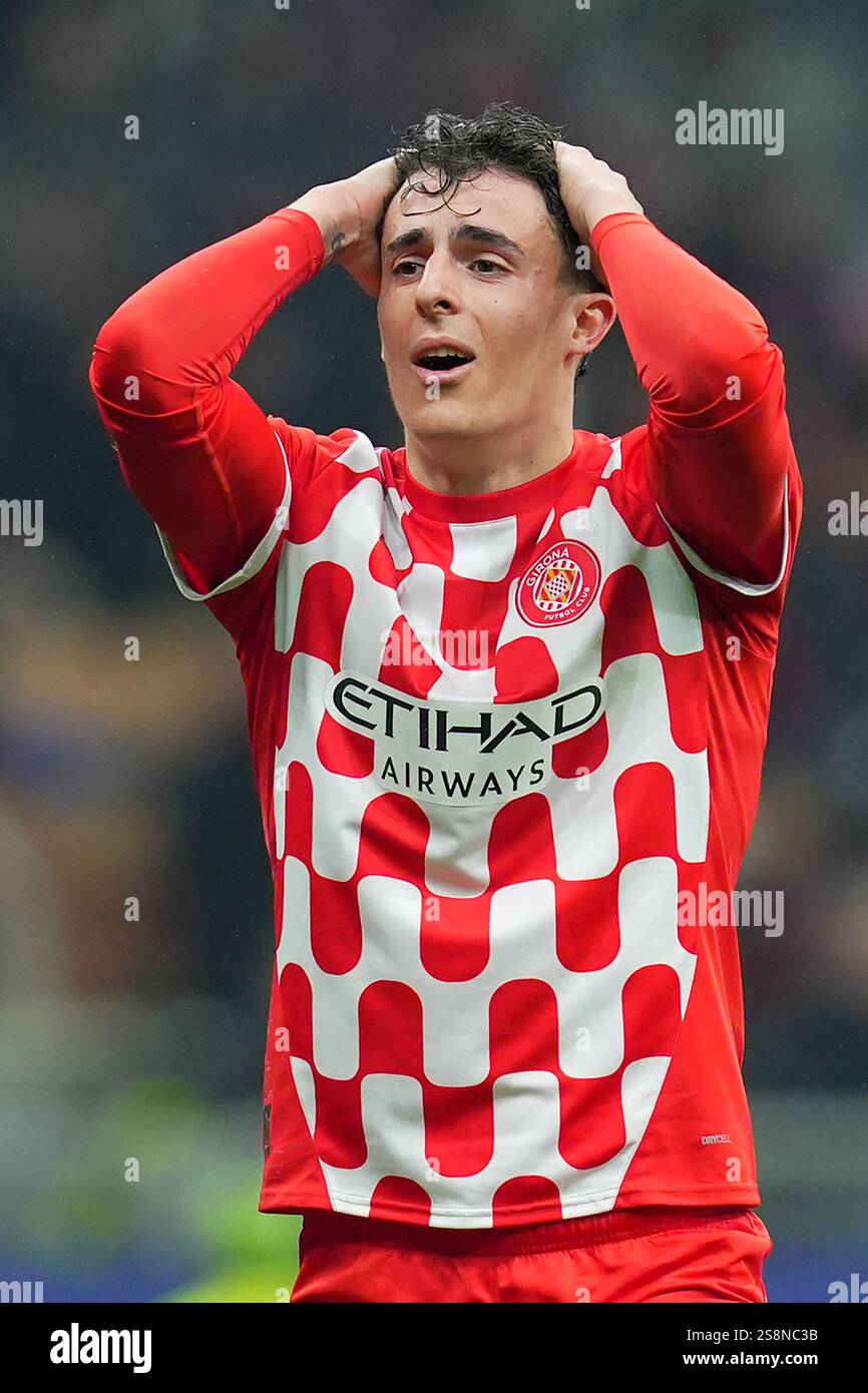 Milano, Italia. 22nd Jan, 2025. Girona's Alejandro Frances during the ...