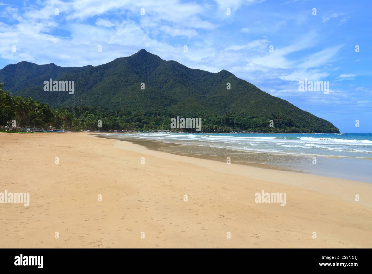 Sabang beach in Palawan, Philippines. South China Sea destination Stock ...