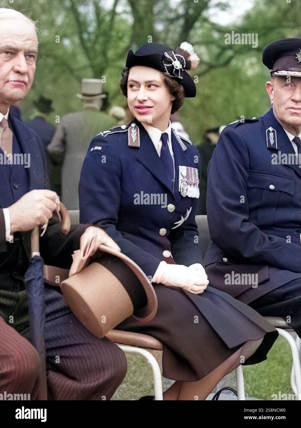 HRH Princess Margaret in St Johns Ambulance Brigade uniform Stock Photo ...