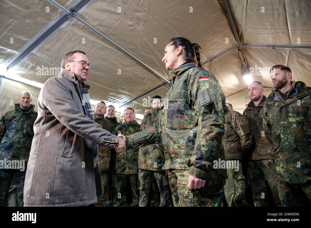 German Minister of Defence Boris Pistorius visits German soldiers as hi ...