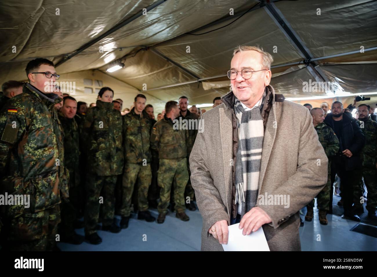 German Minister of Defence Boris Pistorius visits German soldiers as hi ...