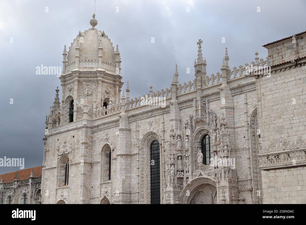 Jeronimos Monastery or Hieronymites Monastery in Belem district of ...