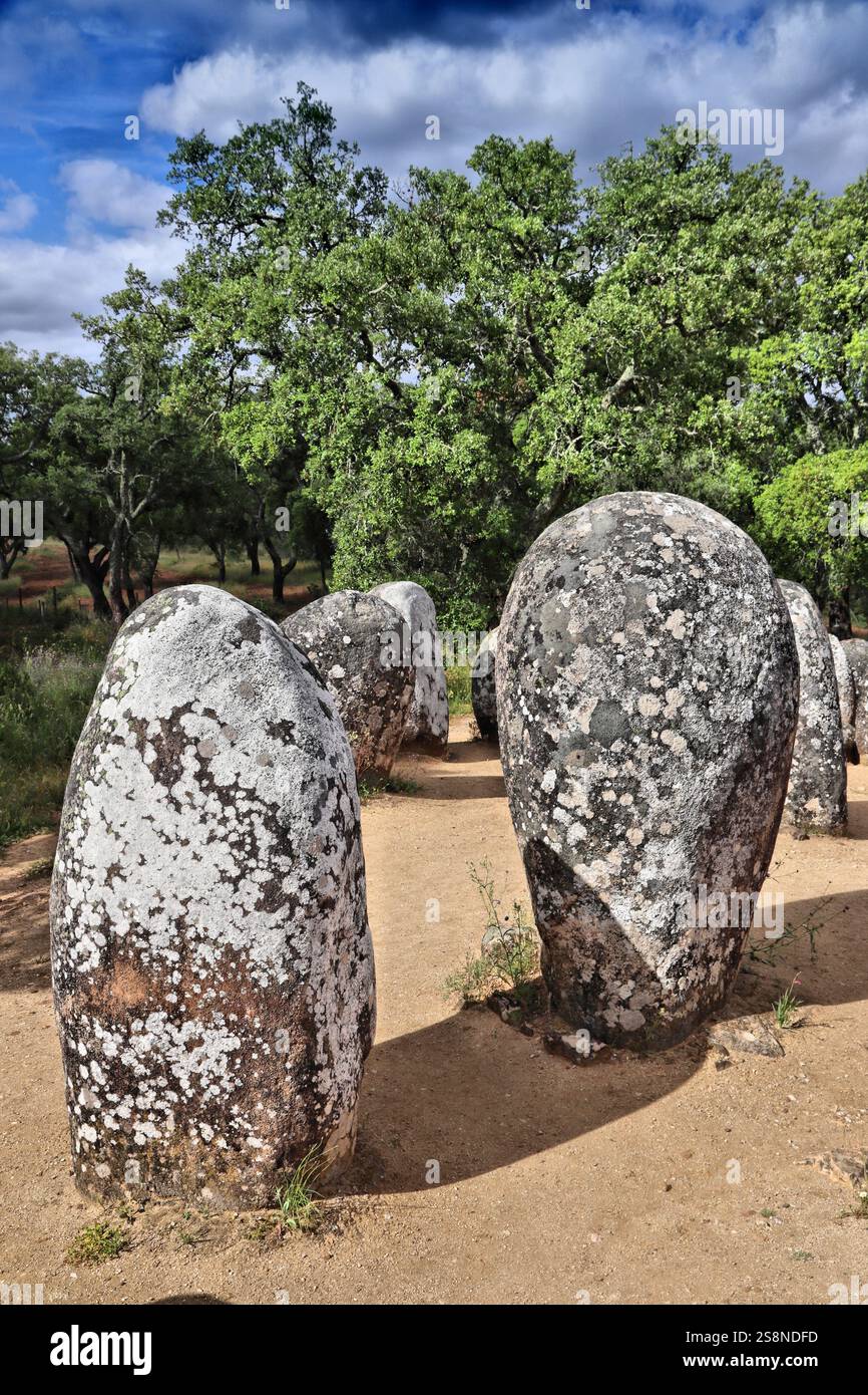 Megalithic site in Portugal. Stone circle of Neolith civilization ...