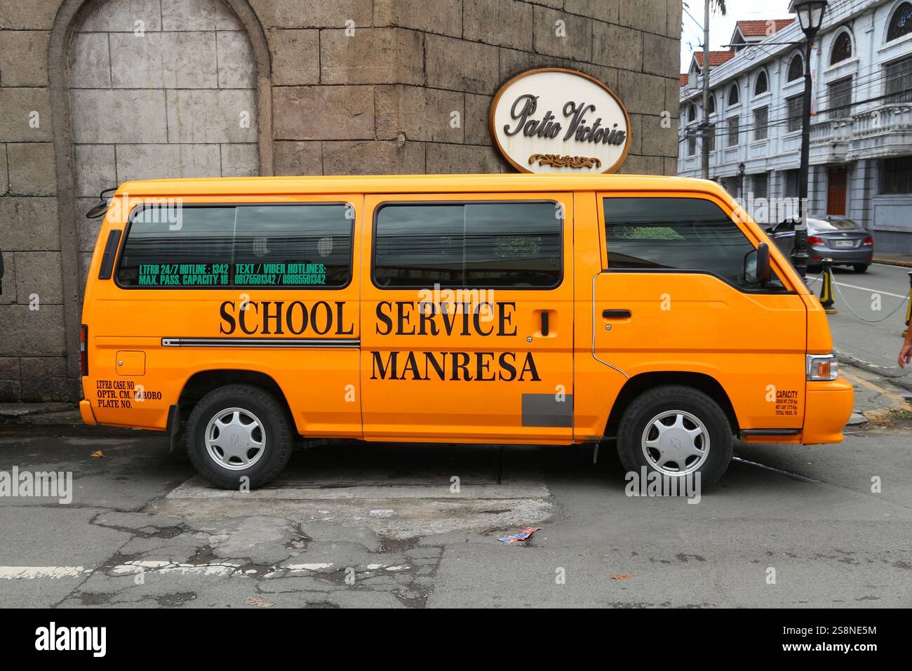 MANILA, PHILIPPINES - NOVEMBER 25, 2017: School service passenger van ...