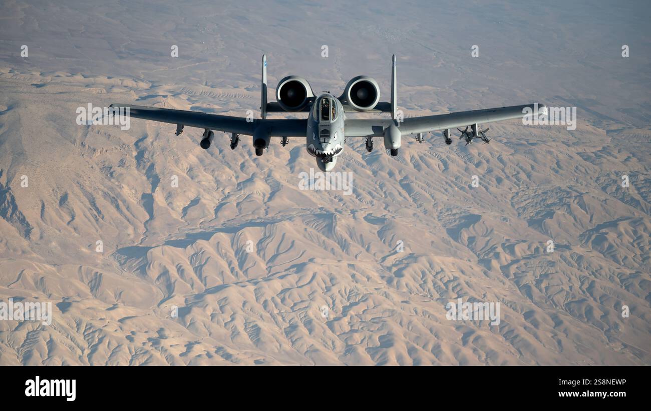 A U.S. Air Force A-10 Thunderbolt II conducts a routine combat air ...