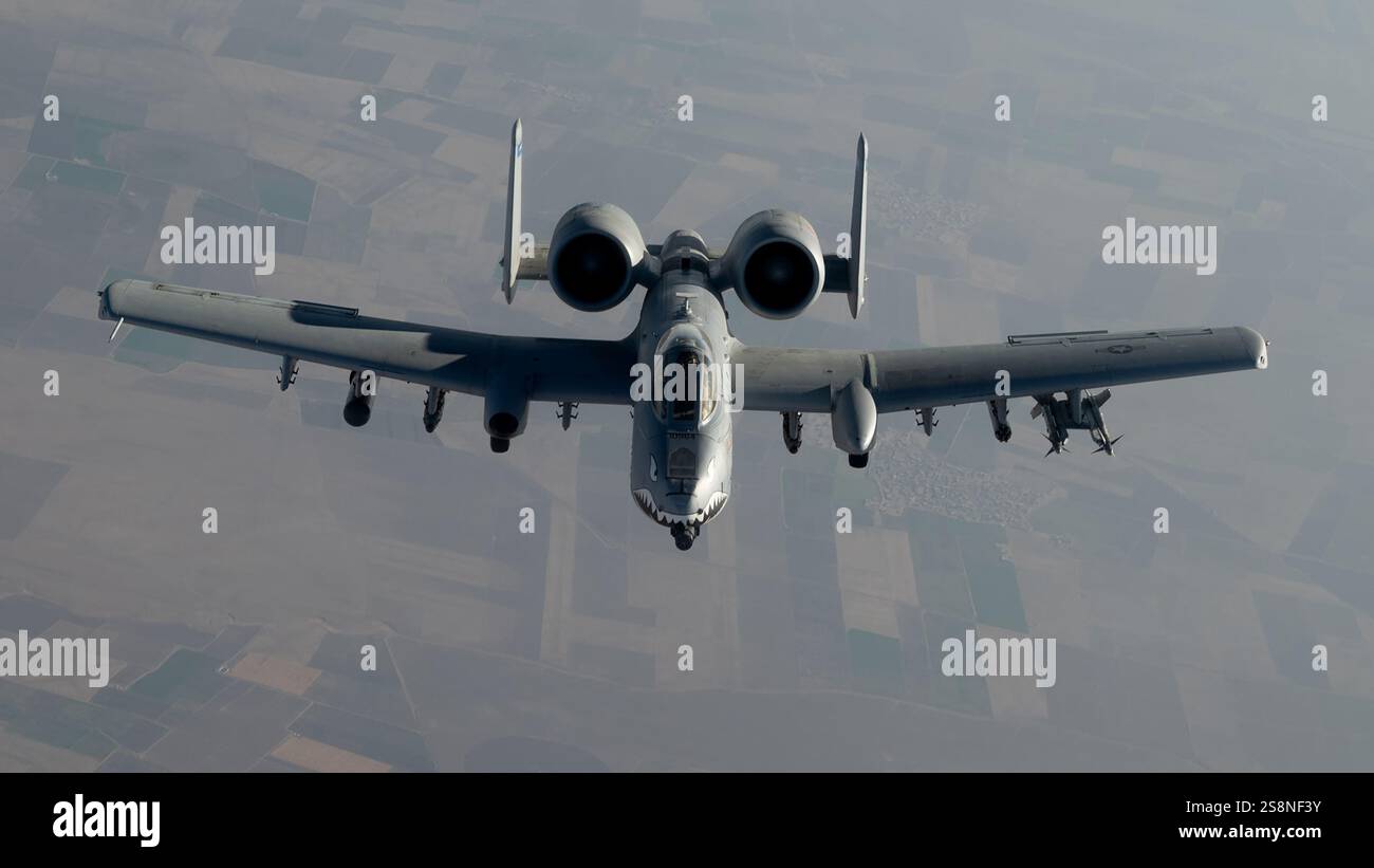 A U.S. Air Force A-10 Thunderbolt II conducts a routine combat air ...