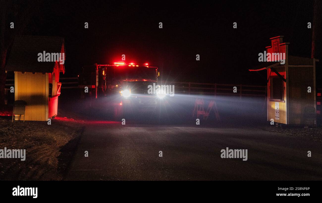 Castaic, California, USA. 22nd Jan, 2025. Hughes fire, in Castaic and ...