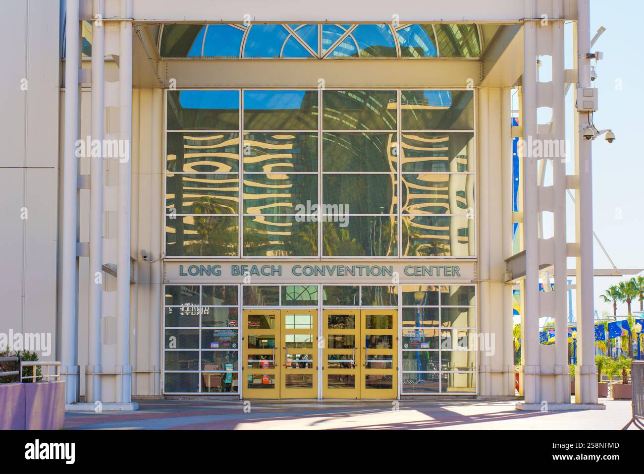 Long Beach, California - January 15, 2025: Modern entrance view of Long ...