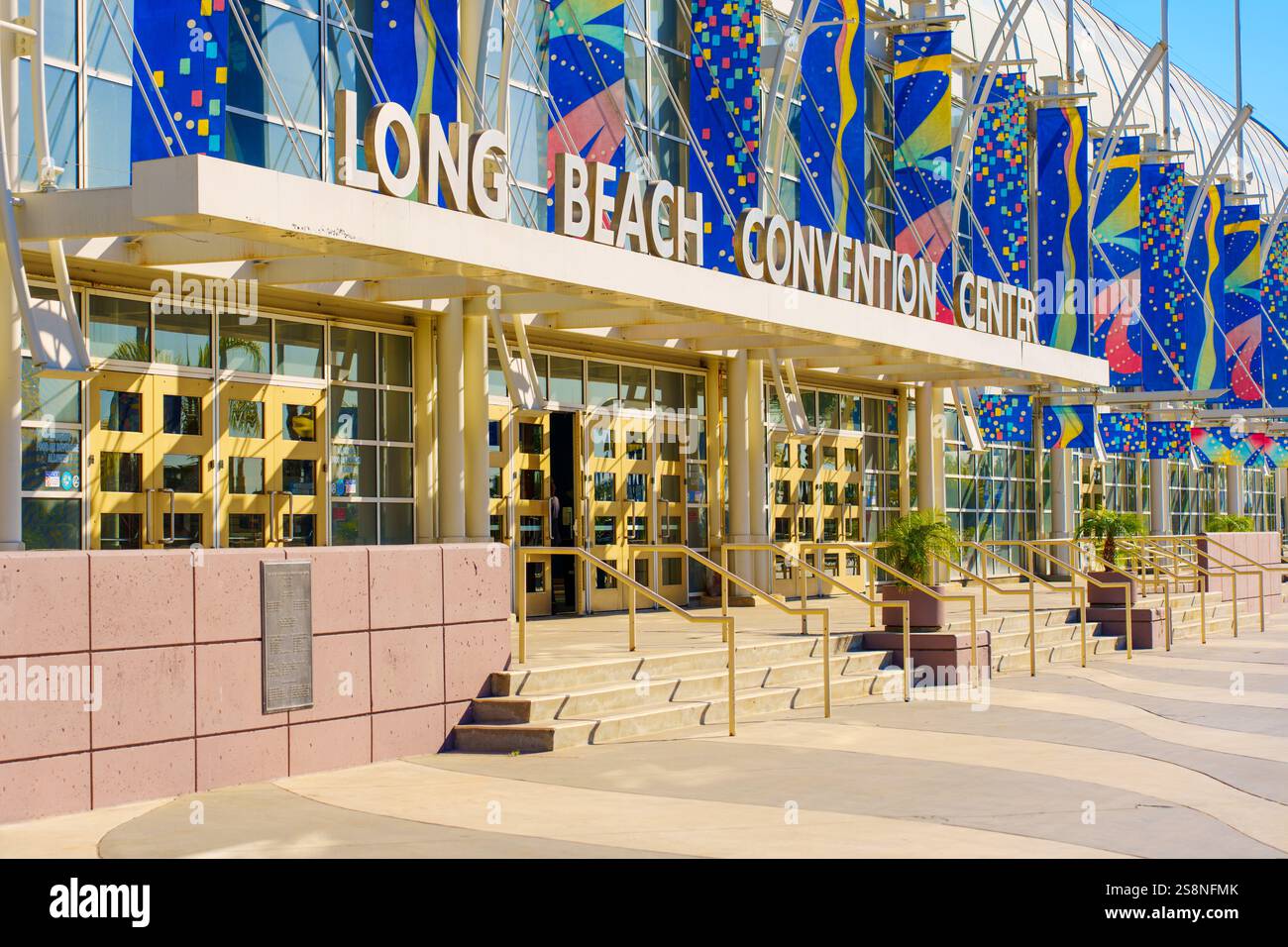 Long Beach, California - January 15, 2025: Front view of the Long Beach ...