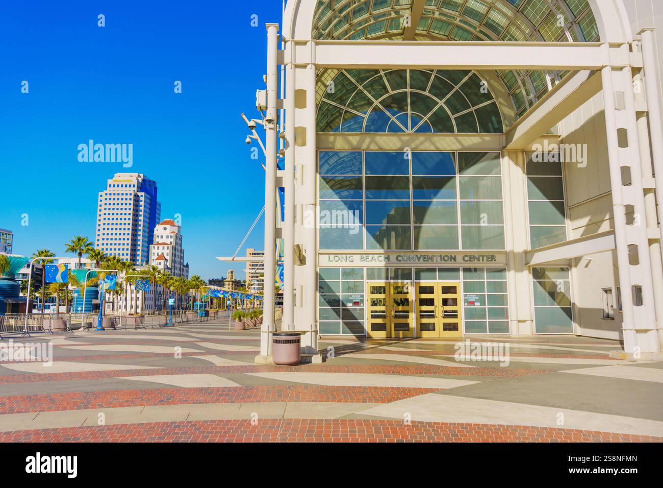 Long Beach, California - January 15, 2025: Entrance view of the Long ...
