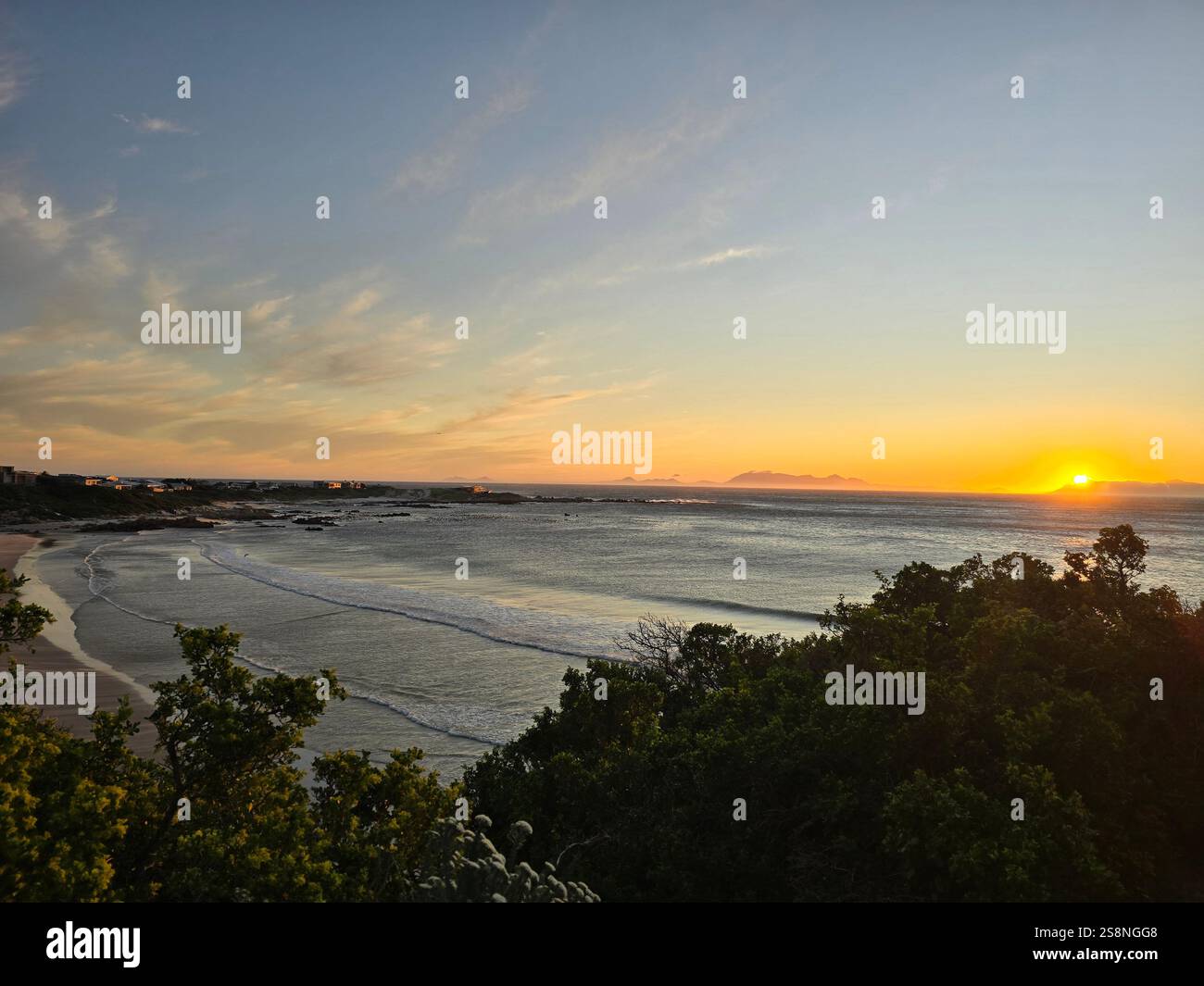 A glorious sunset across the bay Stock Photo - Alamy