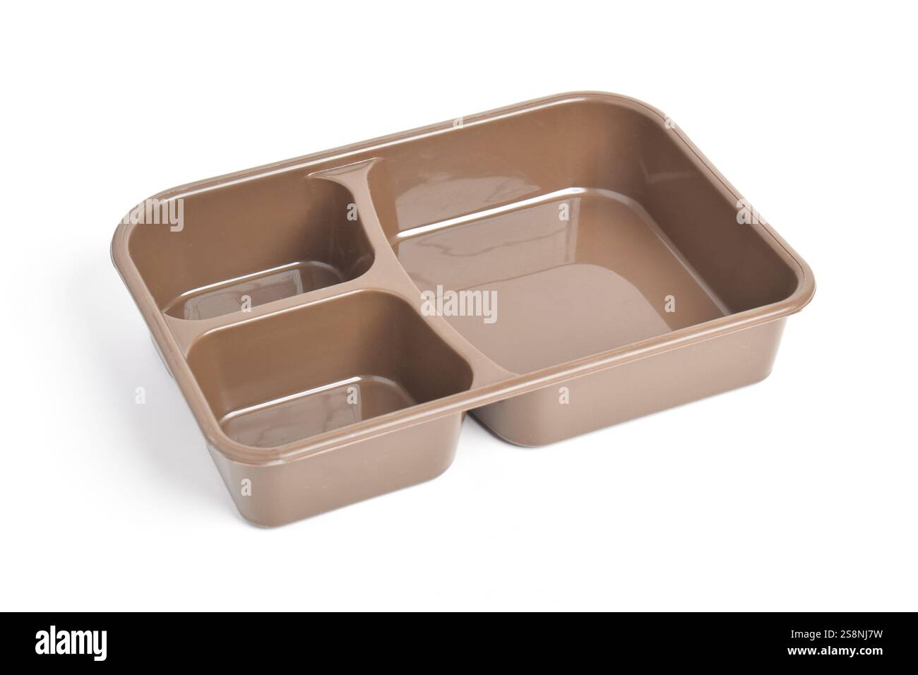 Empty plastic lunch box isolated on white background, workplace food ...