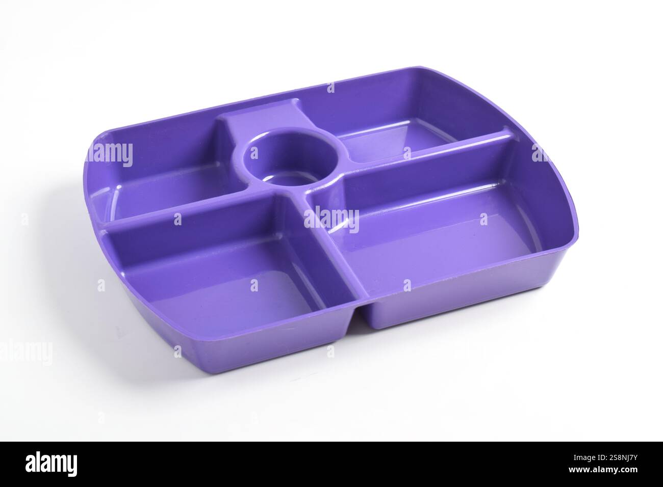 Empty plastic lunch box isolated on white background, workplace food ...