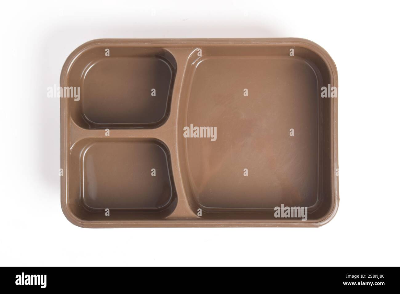 Empty plastic lunch box isolated on white background, top view Stock ...