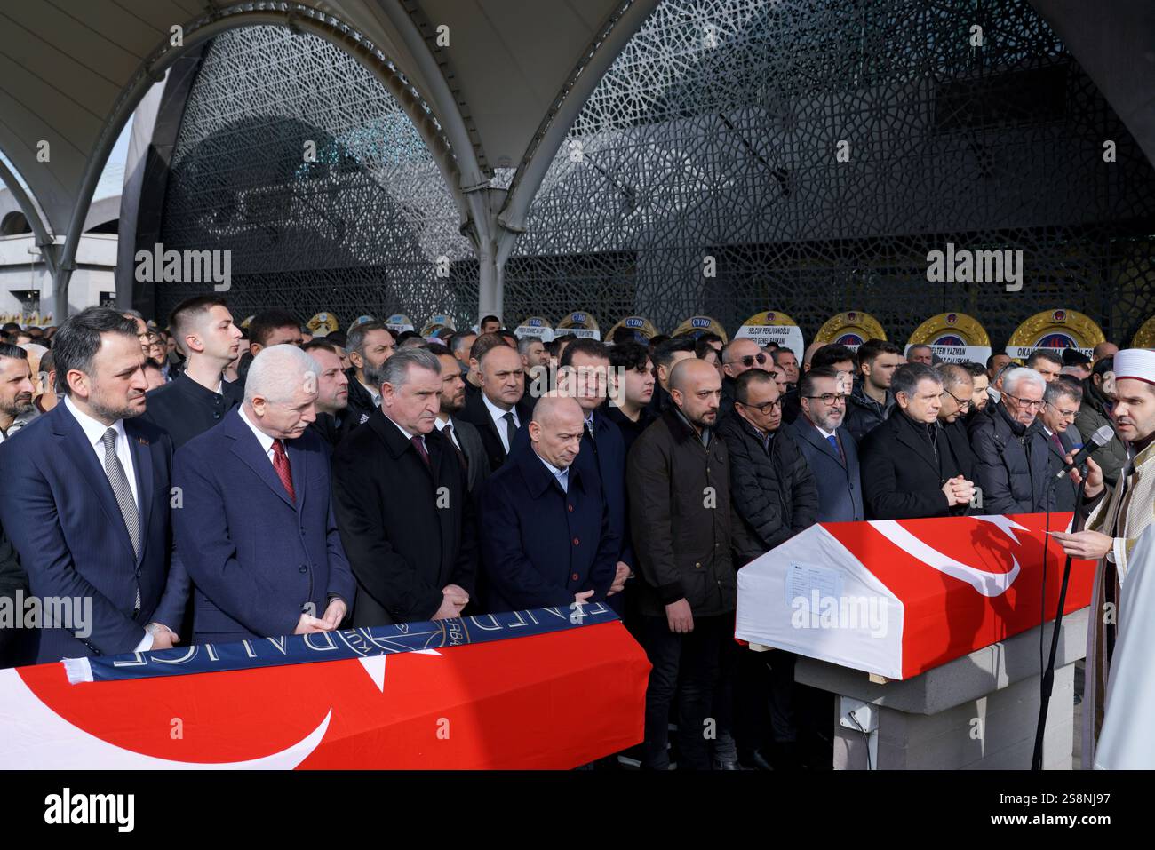 Uskudar, Istanbul, Turkey. 23rd Jan, 2025. People and relatives attend ...