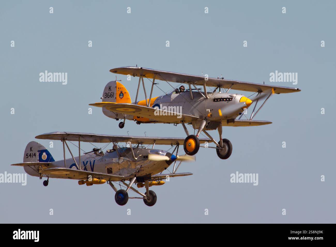 Hawker Nimrod Mk 2, K-3661 and Hawker Hind Mk 1 , K-5674, flying in ...