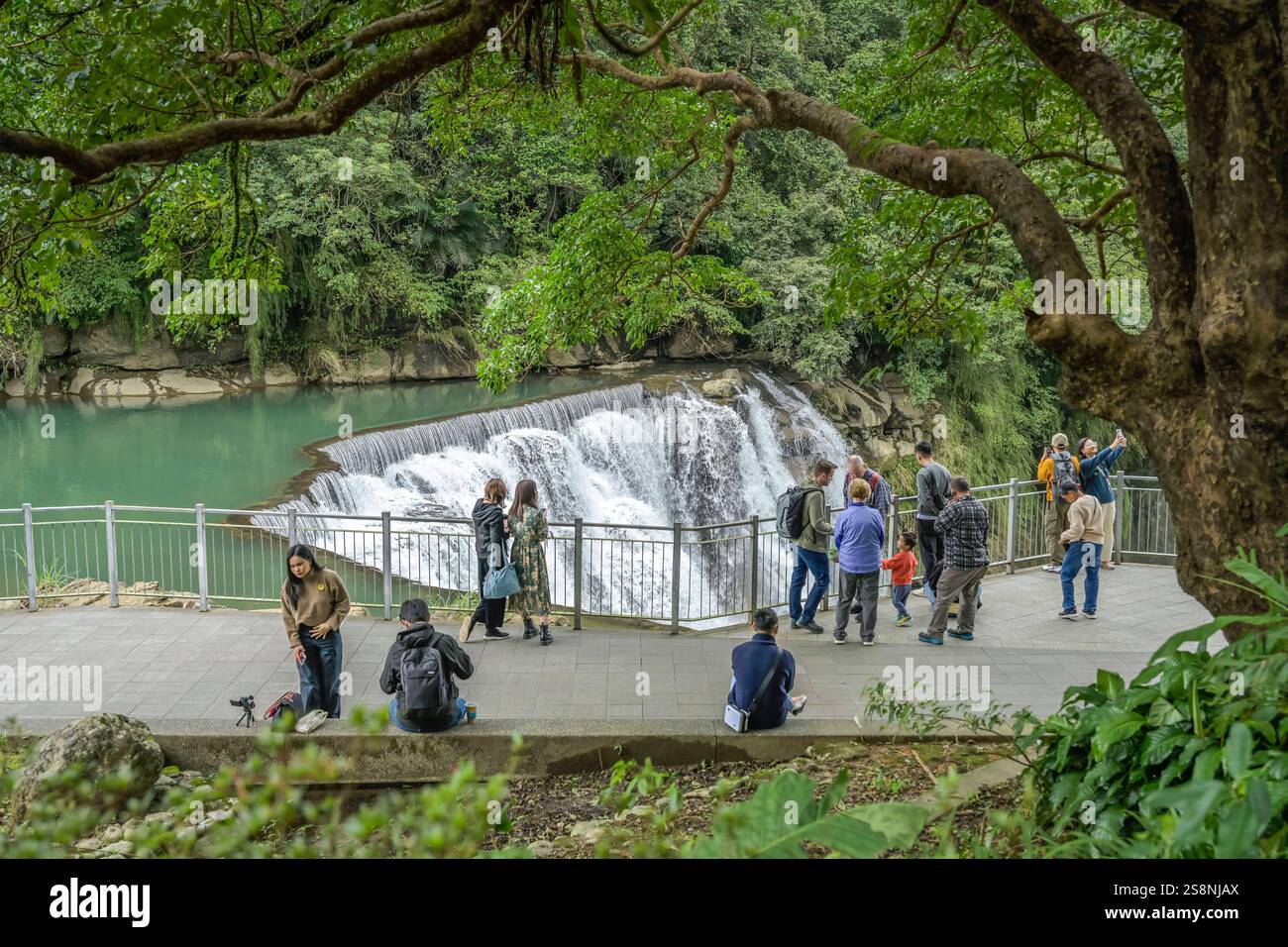 Shifen Wasserfall, Keelung-River, Bezirk Pingxi, Taiwan *** Shifen ...