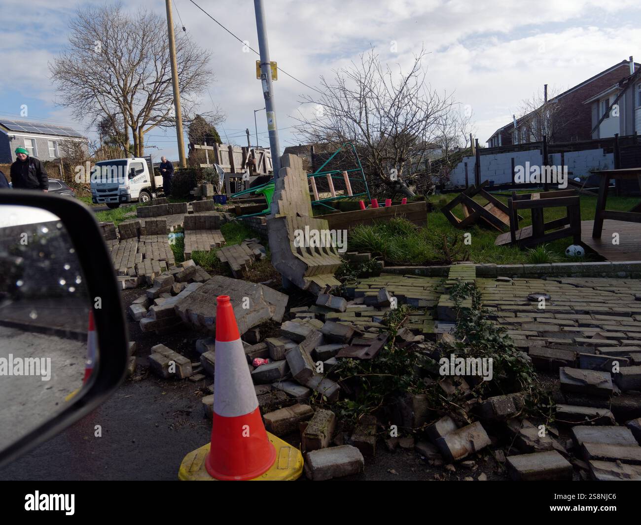 Tornado spawned from Storm Eouwyn, tracks through Cornish village, over ...