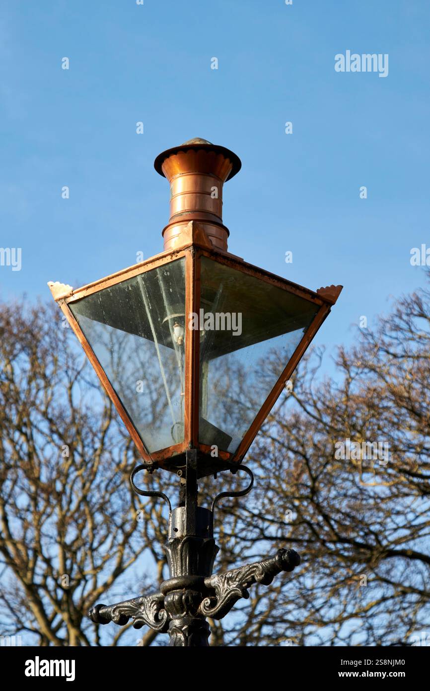 copper gas lamp street lighting in phoenix park dublin republic of ...